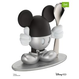 WMF 2tlg. Set: Eierbecher mit Löffel "Disney Mickey" in Silber