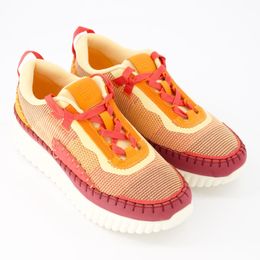 TK Maxx Orangefarben-rote Knit-Sneaker mit geriffelter Sohle