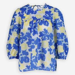 TK Maxx Blau-gelbe Bluse mit Blumenmuster