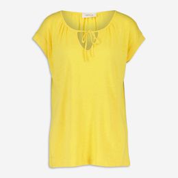 TK Maxx Gelbes ärmelloses T-Shirt aus Leinenmischung