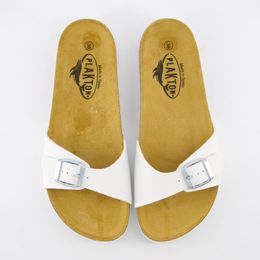 TK Maxx Weiße Sandalen mit Schnallenriemen