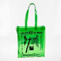 TK Maxx Grüne transparente Tote Bag mit schwarzen Aufdrucken