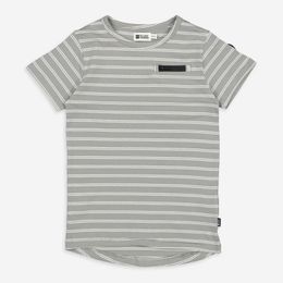 TK Maxx Graugrünes T-Shirt mit weißem Streifenmuster & Brusttasche
