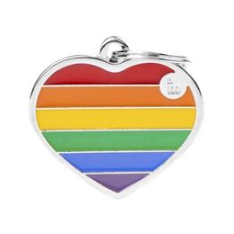 MyFamily Rainbow Big Heart ID Tag