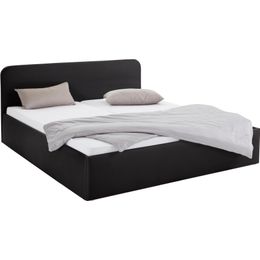 Polsterbett, schwarz, B:210cm L:210cm, Bezug Bett: wahlweise Microfaser (100% Polyester), Strukturstoff (77% Polyester, 23% Viskose) oder Kunstleder;Bonnell-Federkernmatratze: Mischgewebe (51% Polyprophlen, 39% Polyester, 10% Baumwolle);Kaltschaummatratze: Frottee (100% Polyester), Bezug abnehm- und waschbar bis 60C, Westfalia Schlafkomfort, Betten, inkl. Bettkasten bei Ausführung mit Matratze