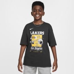 Los Angeles Lakers Courtside Nike NBA Max90 T-Shirt (ältere Kinder, Jungen) - Schwarz