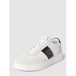 K by KARL LAGERFELD Sneaker aus Leder mit Kontrastbesatz