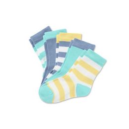 Tchibo 5 Paar Socken aus Bio-Baumwolle - Blau/Gestreift - Kinder - Gr.: 23-26
