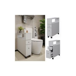 VICCO Badschrank Fynn Wei&szlig; 18 x 62 cm 2 Schubladen
