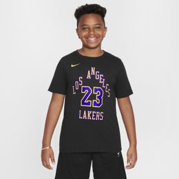 LeBron James Los Angeles Lakers City Edition Nike NBA-T-Shirt für ältere Kinder (Jungen) - Schwarz