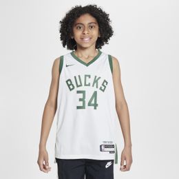 Milwaukee Bucks 2022/23 Association Edition Nike NBA Swingman Trikot (ältere Kinder) - Weiß