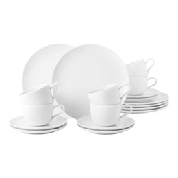 Seltmann Weiden Kaffeeservice Liberty Wei&szlig; 18er Set