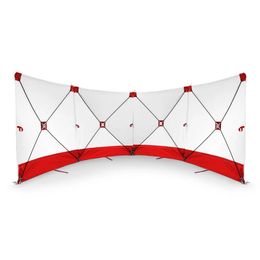 TROTEC Sichtschutzwand VarioScreen 4x180x180 weiß-rot