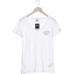 Tommy Jeans Damen T-Shirt, weiß, Gr. 38