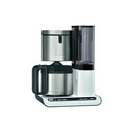 Bosch Haushalt TKA8A681 Kaffeemaschine Edelstahl, Weiß Fassungsvermögen Tassen=8 Isolierkanne