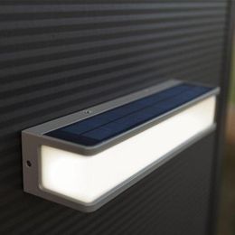 Lutec LED Solar Wandleuchte Doblo in Anthrazit und Weiß 16,5W - black