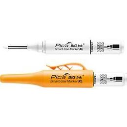 Permanentmarker PICA BIG Ink Marker XL, für glatte & trockene Oberflächen, Spezial-Schreibspitze, wisch- & wasserfest, Schreibfarbe weiß