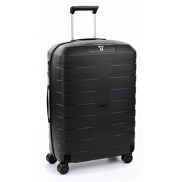 Roncato Koffer Trolley BOX 4.0 M, 4 Rollen, Reisegepäck, Aufgabegepäck, Volumenerweiterung, TSA Schloss, schwarz