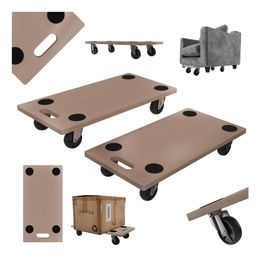 TroniTechnik® Rollbrett TT-RB 02 SET (2 Stück) Transportroller rutschfest je 200 kg Tragfähigkeit,Möbel Transporthilfe für Umzug Transport Rollbrett für Umzug & Werkstätten