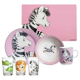 Ritzenhoff & Breker Ritzenhoff & Breker Geschirr-Set mit Kinderbecher Happy Zoo Zebra 7er Set