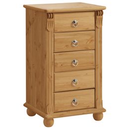 Schubkastenkommode Home Affaire "Tessin" Sideboards Gr. B/H/T: 44 cm x 75 cm x 38 cm, beige (natur) Schubladenkommoden