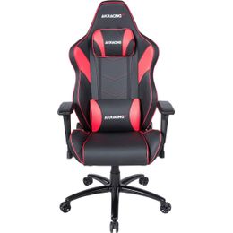 AKRacing Gaming-Stuhl "Core LX Plus" Stühle Gr. B/H/T: 68 cm x 38 cm x 88 cm, 1 St., Stoff, Metall, rot (rot, schwarz, schwarz) Gamingstühle
