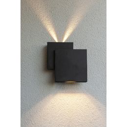 LED Außen-Deckenleuchte Lutec "RIALTO" Lampen Gr. Höhe: 19,5 cm, schwarz LED Außendeckenleuchten