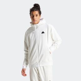 Kapuzensweatjacke adidas Sportswear "M Z.N.E. WV FZ" Gr. 4XL, weiß (white) Herren Sweatjacken Sportbekleidung