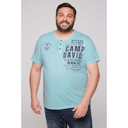 Henleyshirt CAMP DAVID Gr. L, grün (mint) Herren Shirts T-Shirts