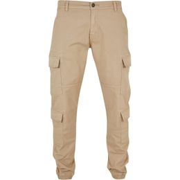 Cargohose Urban Classics "Urban Classics Herren Double Cargo Twill Jogging Pants" Gr. 40, Normalgrößen, beige (warmsand) Herren Hosen Cargohosen