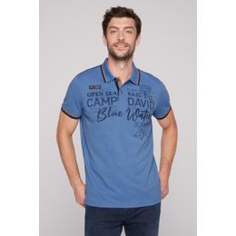 Poloshirt CAMP DAVID Gr. 4XL, blau Herren Shirts Kurzarm