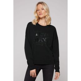 Sweater SOCCX Gr. S, schwarz Damen Sweatshirts Oversize Shirts