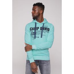 Kapuzensweatshirt CAMP DAVID Gr. L, grün (mint) Herren Sweatshirts