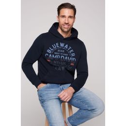 Kapuzensweatshirt CAMP DAVID Gr. L, blau Herren Sweatshirts