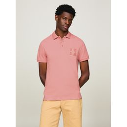 Poloshirt Tommy Hilfiger "BOUCLE H EMBRO REG POLO" Gr. L, rosa (teaberry blossom) Herren Shirts Kurzarm
