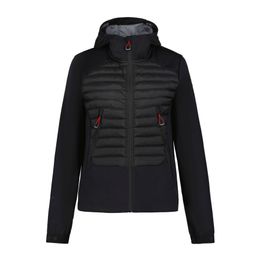 Softshelljacke Icepeak "D SOFTSHELLJACKE DEERTON" Gr. 44, schwarz (black) Damen Jacken Sportbekleidung