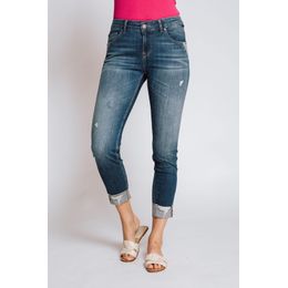 Regular-fit-Jeans Zhrill "NOVA" Gr. 26, N-Gr, blau (dark blue) Damen Jeans Ankle 7/8 im 5-Pocket-Style