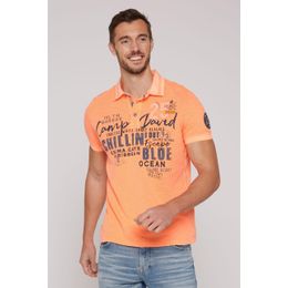 Poloshirt CAMP DAVID Gr. L, orange Herren Shirts Kurzarm