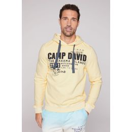 Kapuzensweatshirt CAMP DAVID Gr. L, gelb Herren Sweatshirts