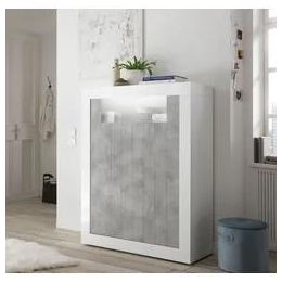 Highboard Inosign "Urbino" Sideboards weiß (weiß hochglanz/beton) Breite 110 cm