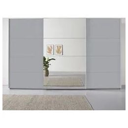 Schwebetürenschrank Rauch "Kleiderschrank Schrank Garderobe TOPSELLER OTELI inkl. Inneneinteilung" Schränke Gr. B/H/T: 360 cm x 229 cm x 62 cm, grau (seidengrau) mit 3 Innenschubladen sowie zusätzlichen Einlegeböden MADE IN GERMANY