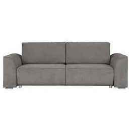 3-Sitzer Inosign "Beatrice Schlafsofa" Sofas Gr. B/H/T: 250cm x 92cm x 107cm, Struktur weich, mit Bettfunktion-mit Bettkasten-Liegefläche 197cm, grau (mittelgrau) wahlweise auch mit Bettfunktion und Bettkasten, incl. 2 Zierkissen