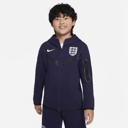 England Tech Fleece Nike Fußball-Hoodie mit durchgehendem Reißverschluss für ältere Kinder (Jungen) - Lila