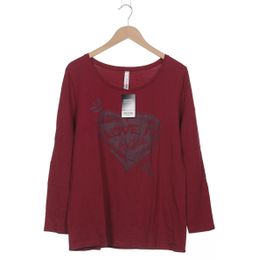 sheego Damen Langarmshirt, bordeaux, Gr. 44