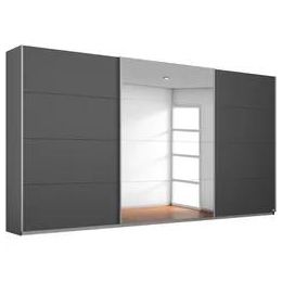 Schwebetürenschrank Rauch "Kleiderschrank Schrank Garderobe CORTONA inkl. Inneneinteilung" Schränke Gr. B/H/T: 360 cm x 229 cm x 62 cm, 3 St., grau (graumetallic) 2 Stoffboxen und zusätzlichen Einlegeböden MADE IN GERMANY