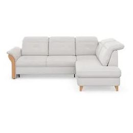 Ecksofa Home Affaire "Dangast L-Form" Sofas Gr. B/H/T: 269cm x 92cm x 200cm, Easy care, Ottomane rechts, mit Bettfunktion und Bettkasten-ohne Relaxfunktion, silberfarben (silber) Kopfteilverstellung, wahlweise mit motorischer Relaxfunktion