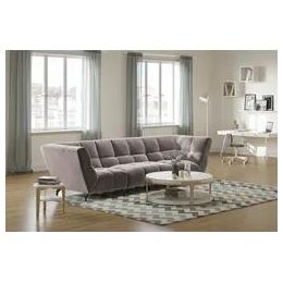 Ecksofa Inosign "Bahamas L-Form" Sofas Gr. B/H/T: 328cm x 88cm x 104cm, Velours, rosa (rosewood) Ecksofa aus der Modul-Serie »Lamiya«, unendlich erweiterbar