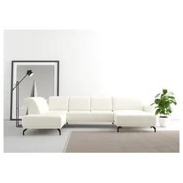 Sit & More Wohnlandschaft SIT & MORE "Bailando U-Form" Sofas Gr. B/H/T: 337cm x 84cm x 205cm, Soft clean, Ottomane links, ohne Kopfteilverstellung-ohne Vorziehsitz, beige (creme) wahlweise mit Kopfteilverstellung und Vorziehsitz, motorisch