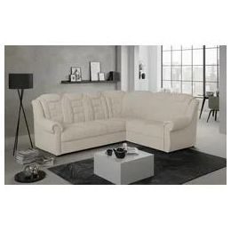 Ecksofa Home Affaire "Boston L-Form" Sofas Gr. B/H/T: 266 cm x 102 cm x 216 cm, Chenille, langer Schenkel links, Ohne Bettfunktion-ohne Schubkasten, beige Gemütliches Ecksofa mit hoher Rückenlehne in klassischem Design