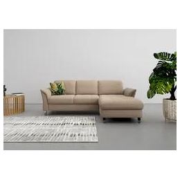 Sit & More Ecksofa SIT&MORE "Maggiore L-Form" Sofas Gr. B/H/T: 258 cm x 88 cm x 173 cm, Soft clean, mega-Recamiere rechts, ohne Kopfteilverstellung-ohne Bettfunktion-ohne Bettkasten-Fussfarbe: Nickel satiniert, grau (taupe) wahlweise mit Kopfteilverstellung, Bettfunktion und Bettkasten